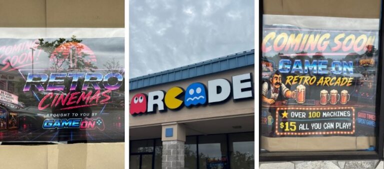 Signage Goes Up for Game On Retro Arcade and Retro Cinemas